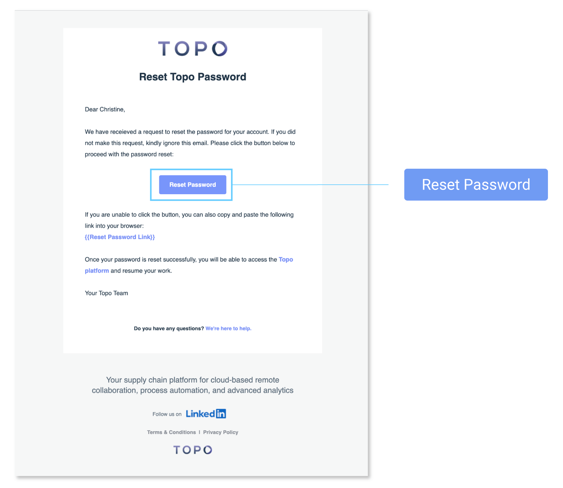 Reset your password – Topo Solutions